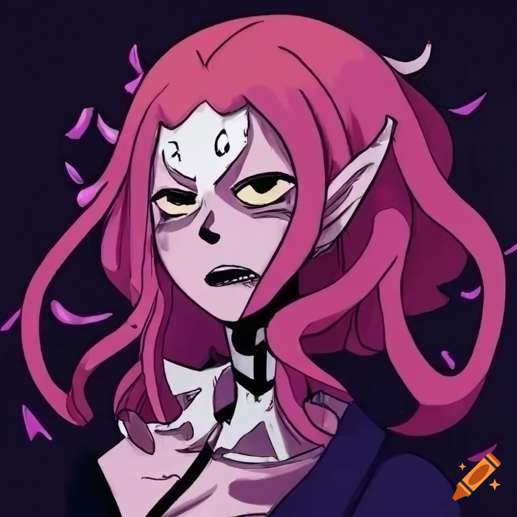 Artwork featuring various fantasy characters in a gothic setting on Craiyon