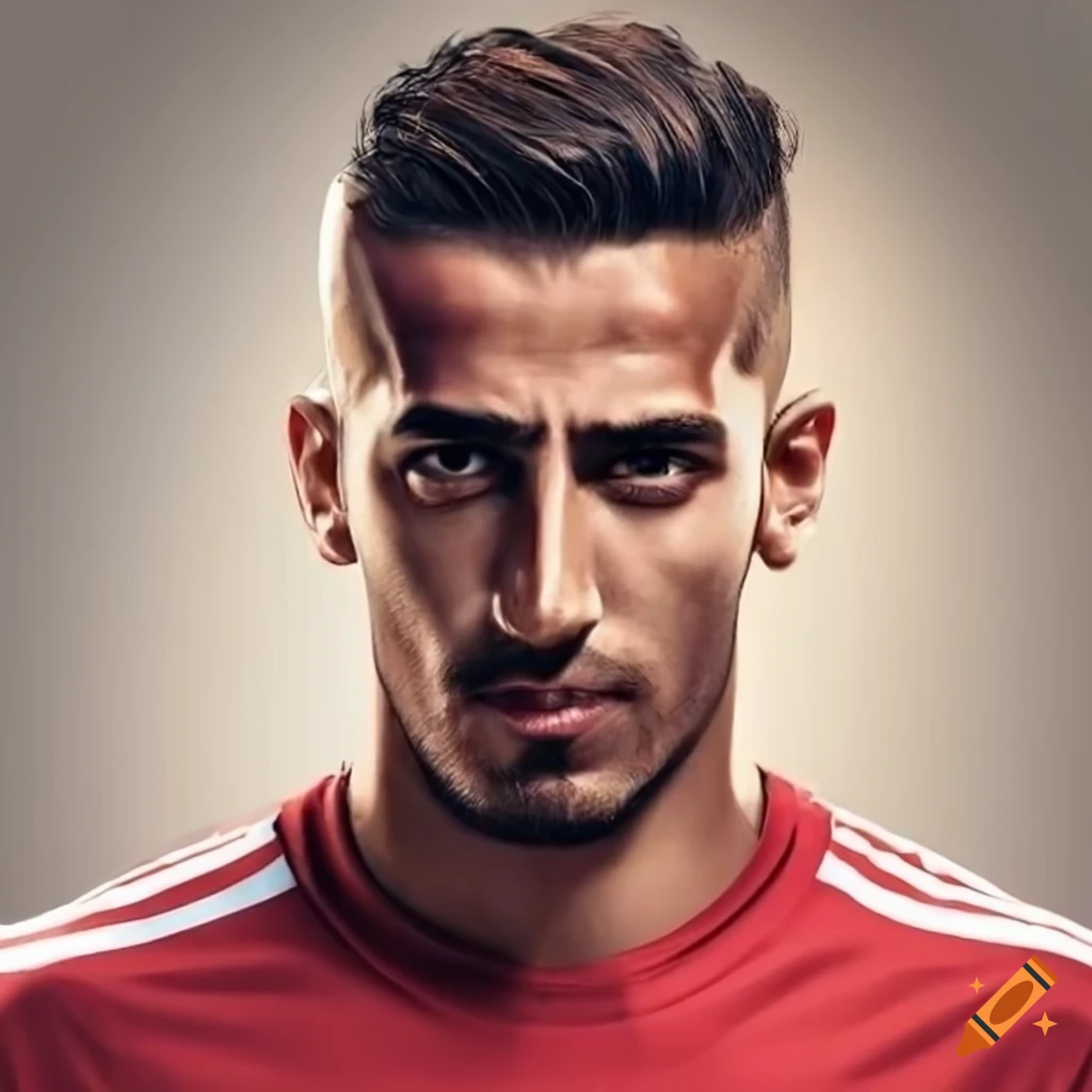 Portrait of a Turkish football player in his thirties on Craiyon