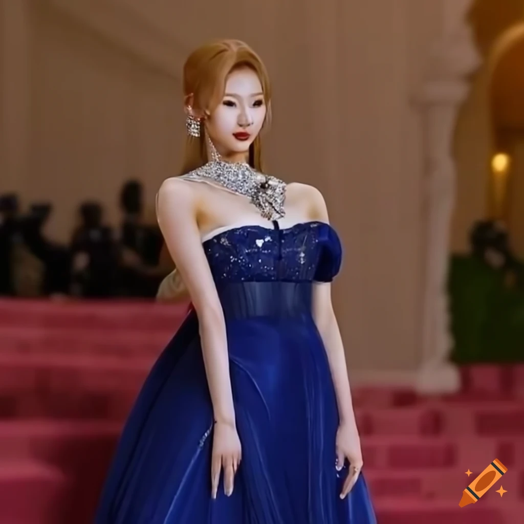 Twice sana in winter solstice met gala inspired attire on Craiyon