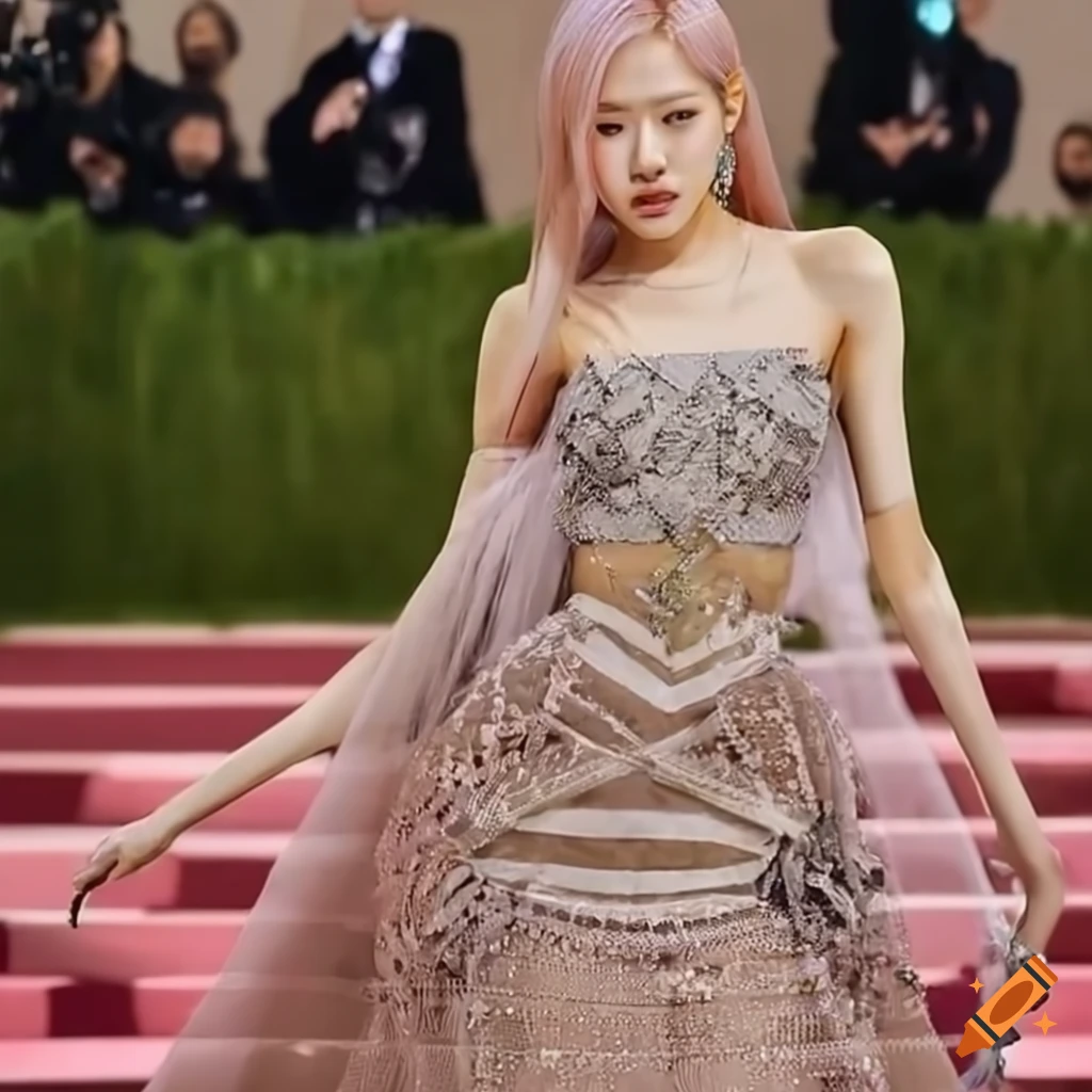 BLACKPINK Rosé in MET GALA inspired 'The Great Migration' outfit on Craiyon