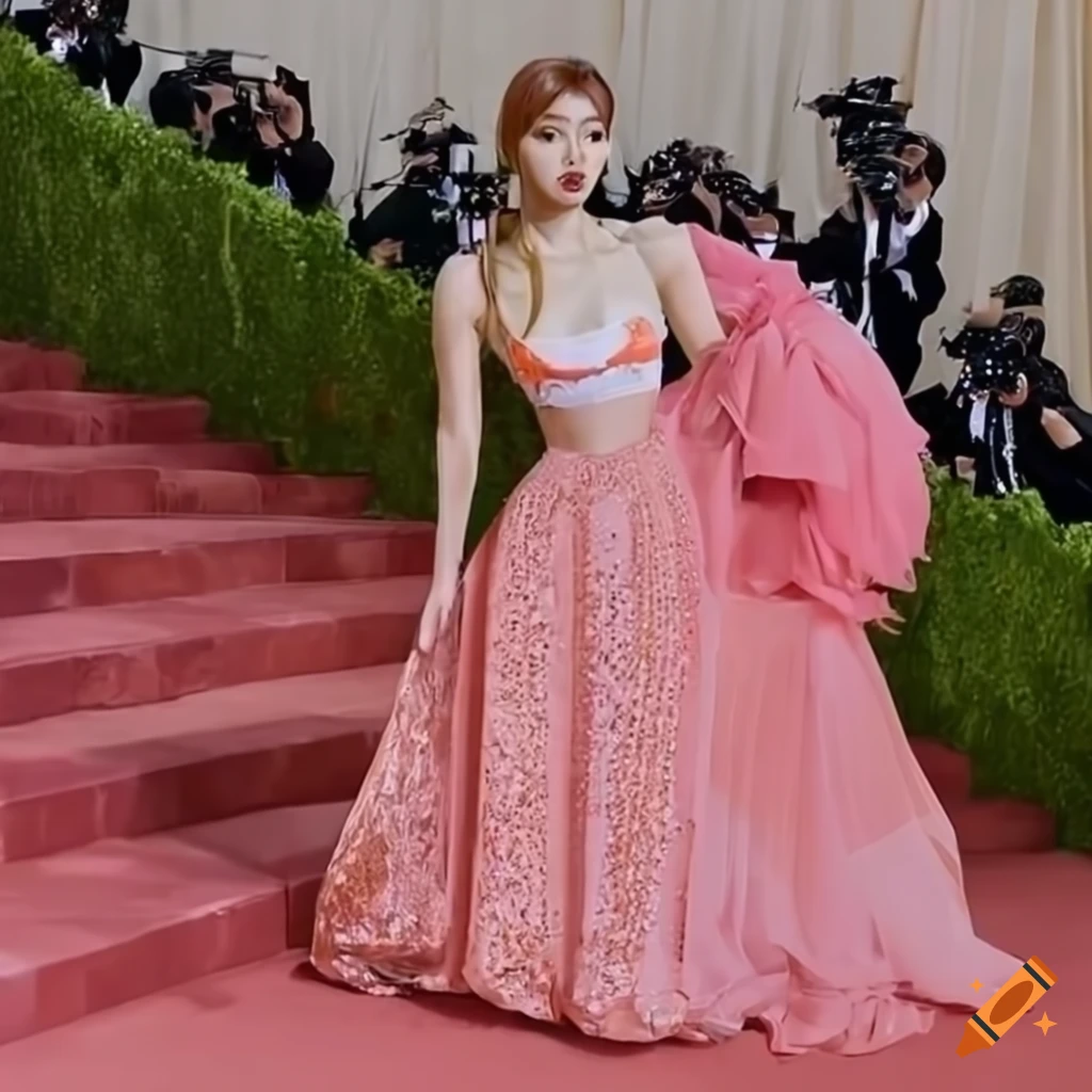 Twice sana in met gala inspired endless summer beach look on Craiyon