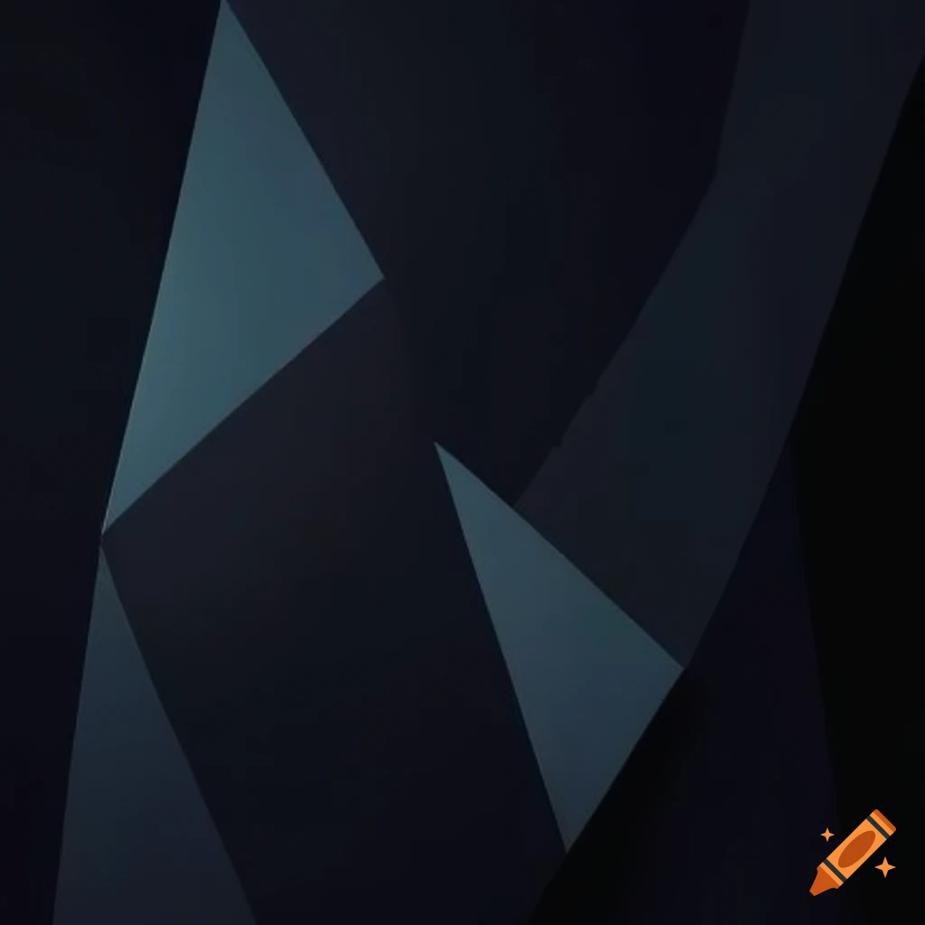 Abstract minimalist art with sharp geometrical edges on Craiyon