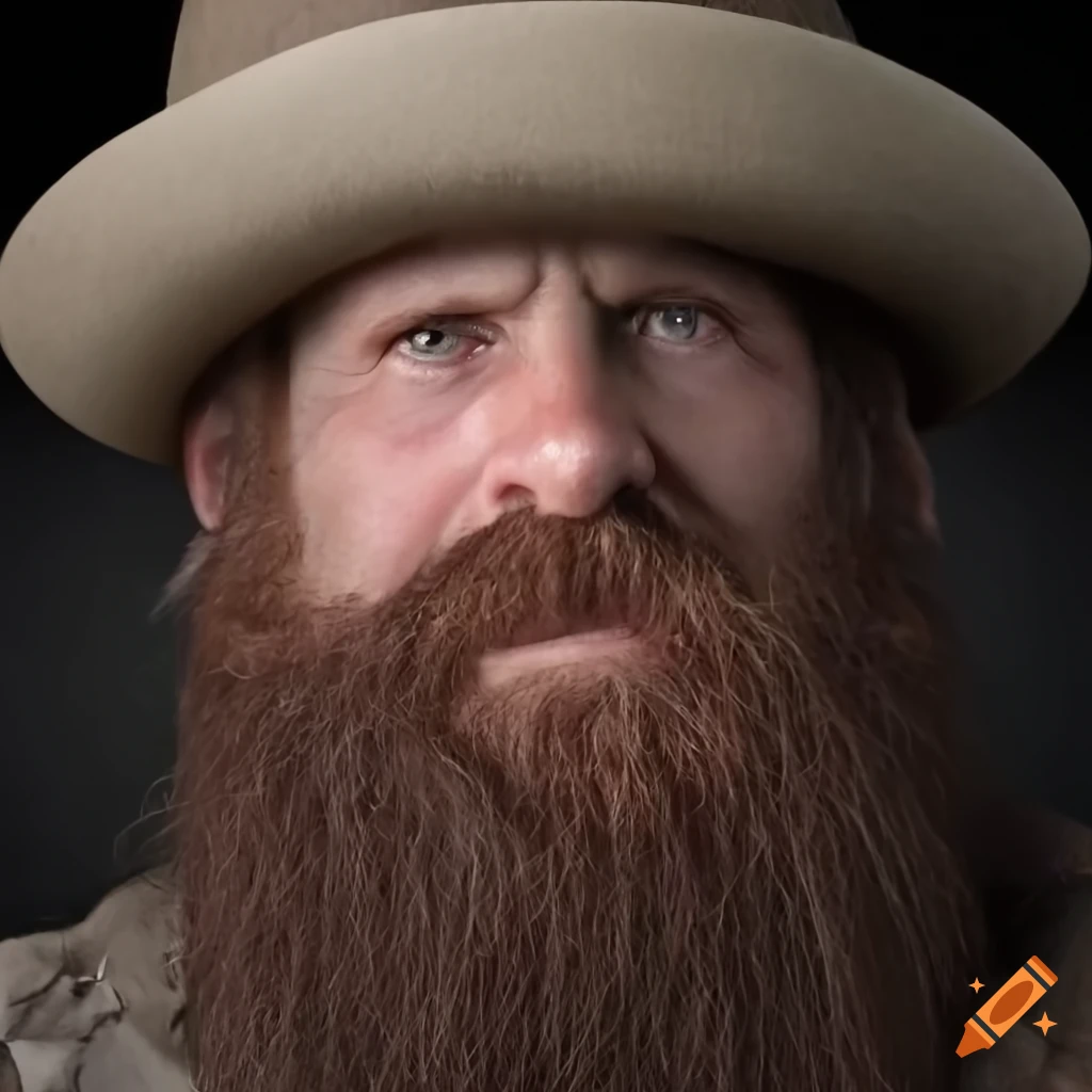 Burly mountain man with a beard in a photorealistic style on Craiyon