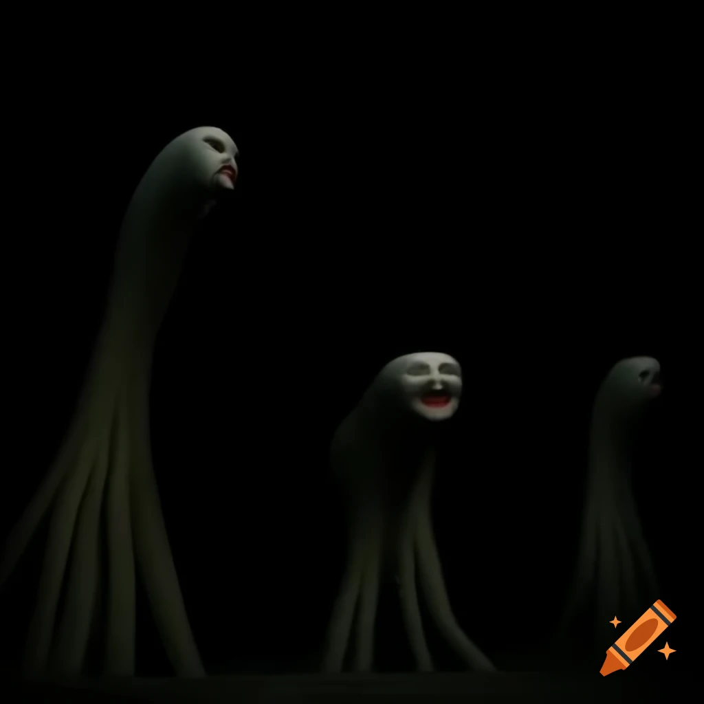 Witch performing dark ritual in eerie forest with grotesque imagery on ...