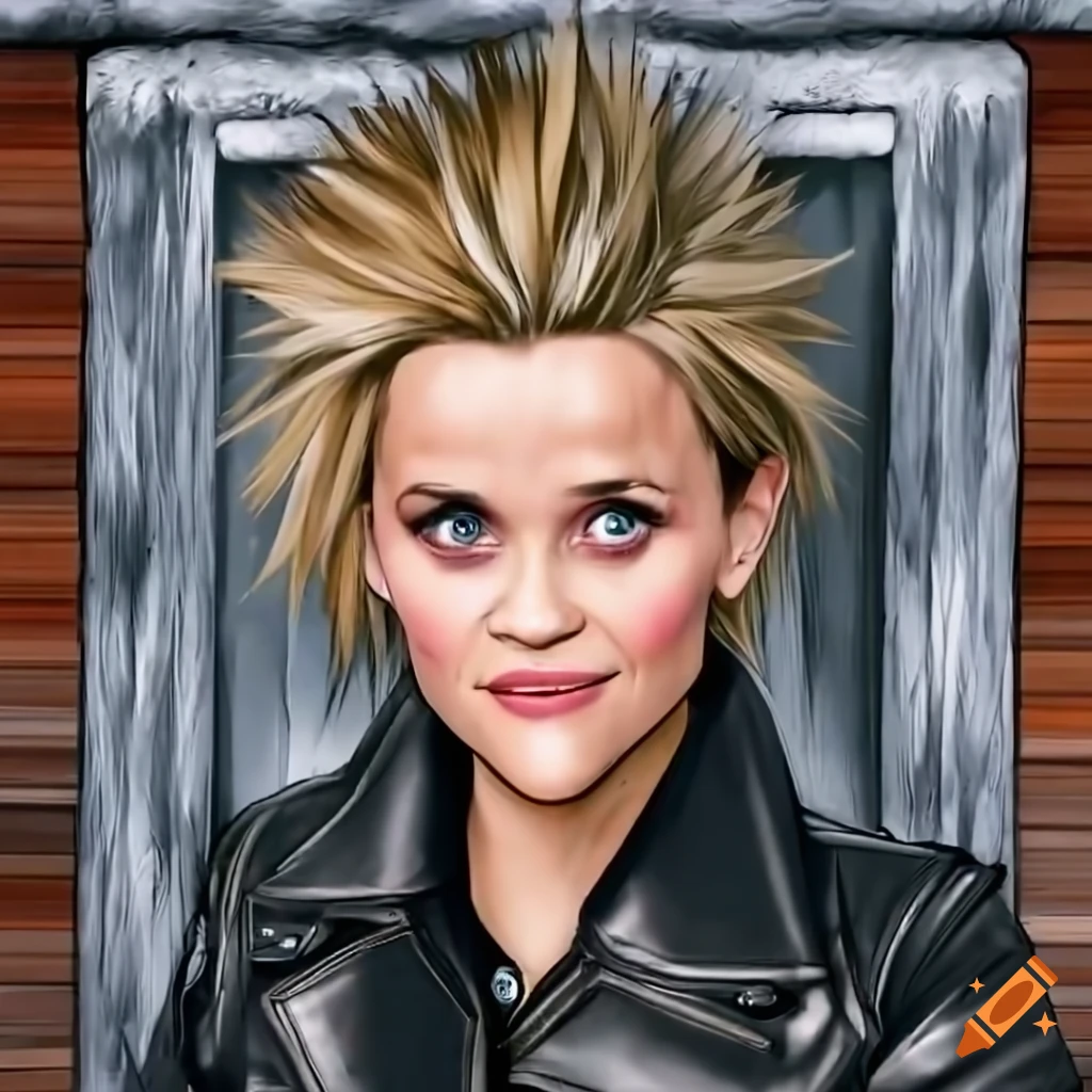 Punk rocker with a mohawk hairstyle and leather outfit on Craiyon