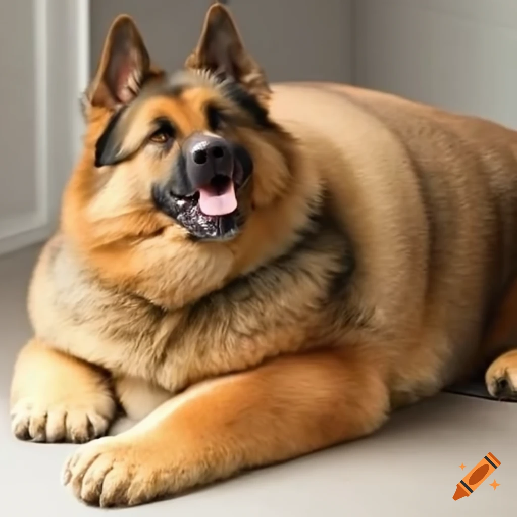 Overweight shepherd on Craiyon