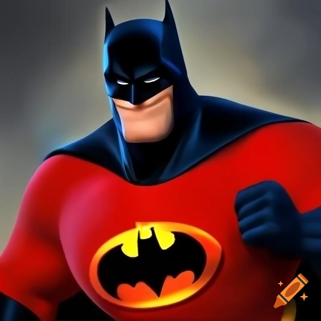 Batman illustrated in Pixar's The Incredibles art style on Craiyon