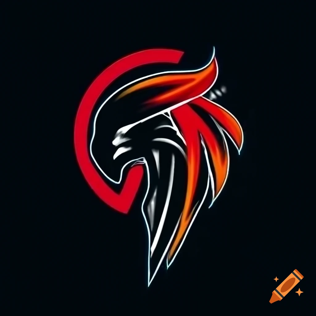 Stylized phoenix head logo design, artistic and modern with sharp beak ...