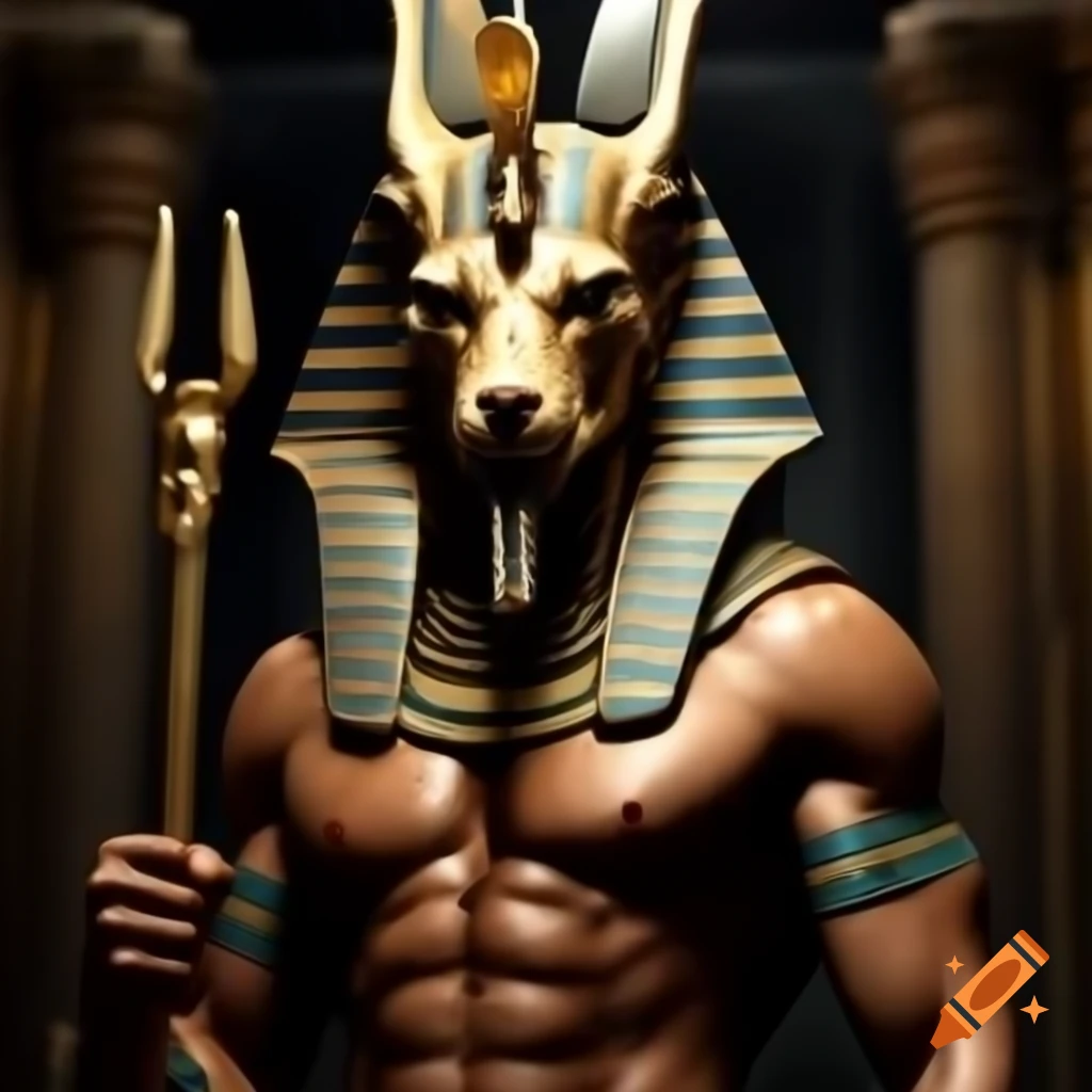 Horus, ancient Egyptian god depicted with falcon head on Craiyon