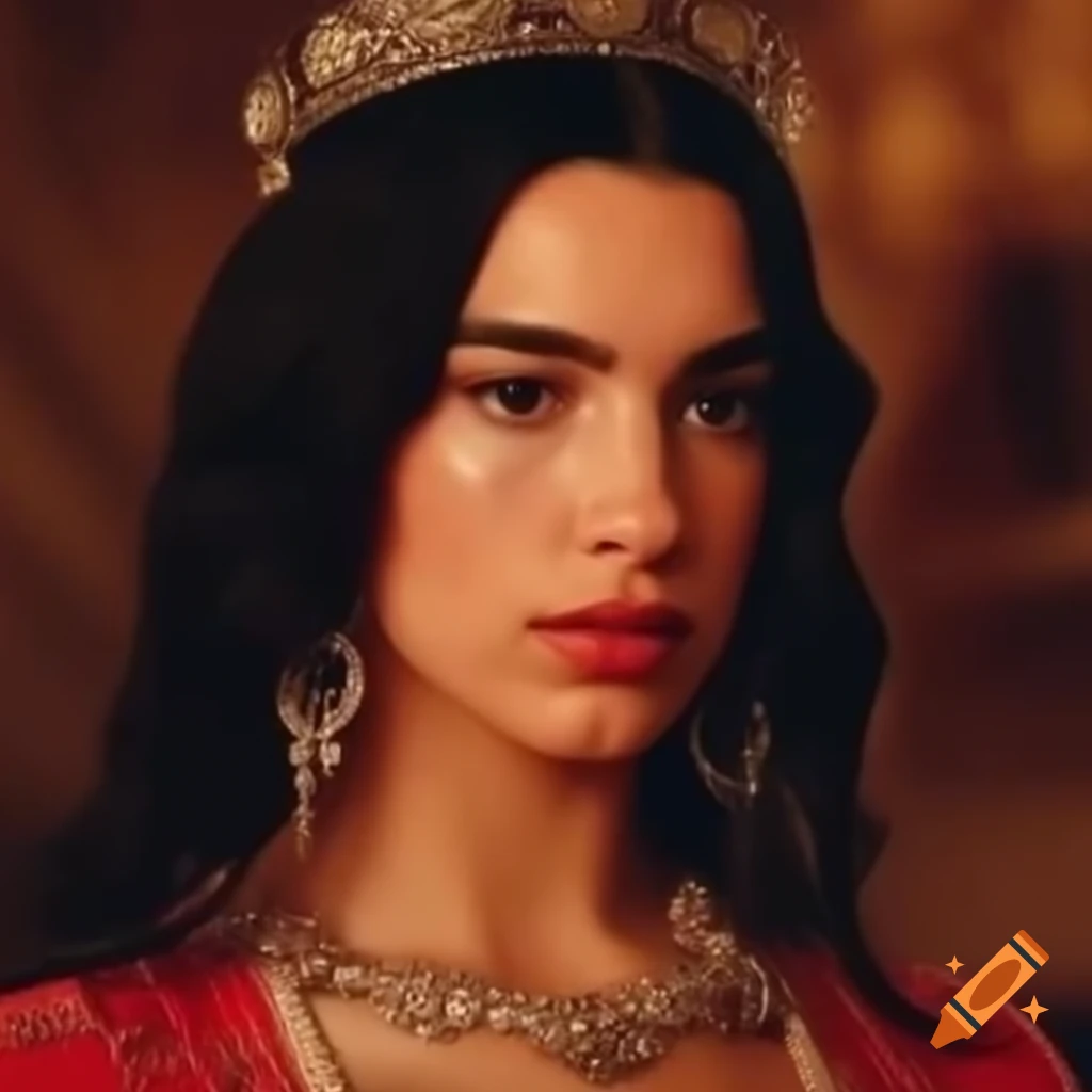 Dua Lipa styled as an Albanian princess on Craiyon