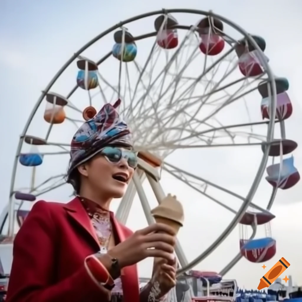 Governor Tim Walz enjoying ice cream on a ferris wheel at MN state fair ...