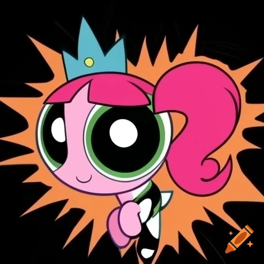 Colorful energy burst interrupts Cartoon PowerPuff Queen Vampire Alien ...