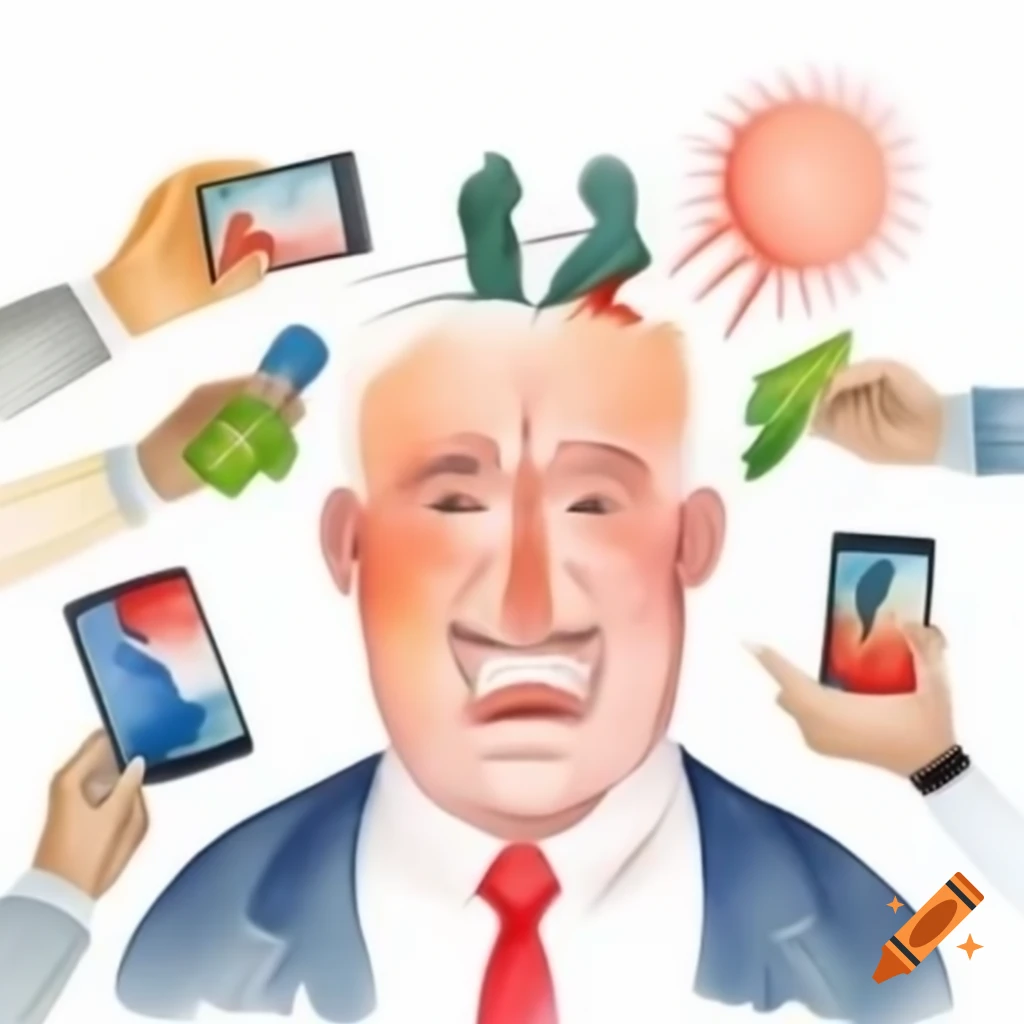 Conceptual political cartoon on technology's impact on filipino society ...