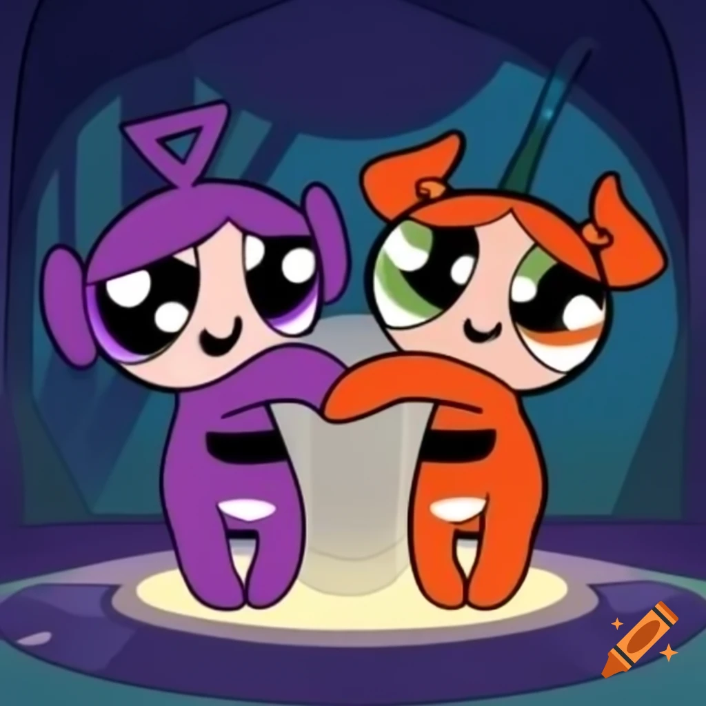 Cartoon scene featuring queen vampire alien adelline and tinky winky ...