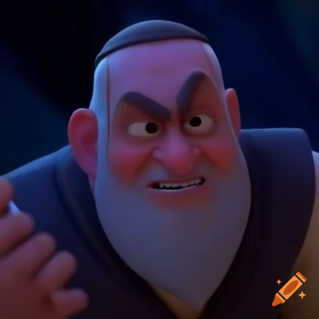 Angry middle-aged man in pixar animated style on Craiyon