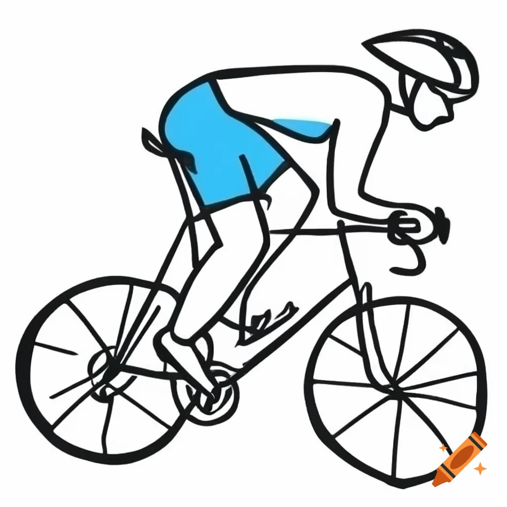 Road cycling race; intense competition on Craiyon