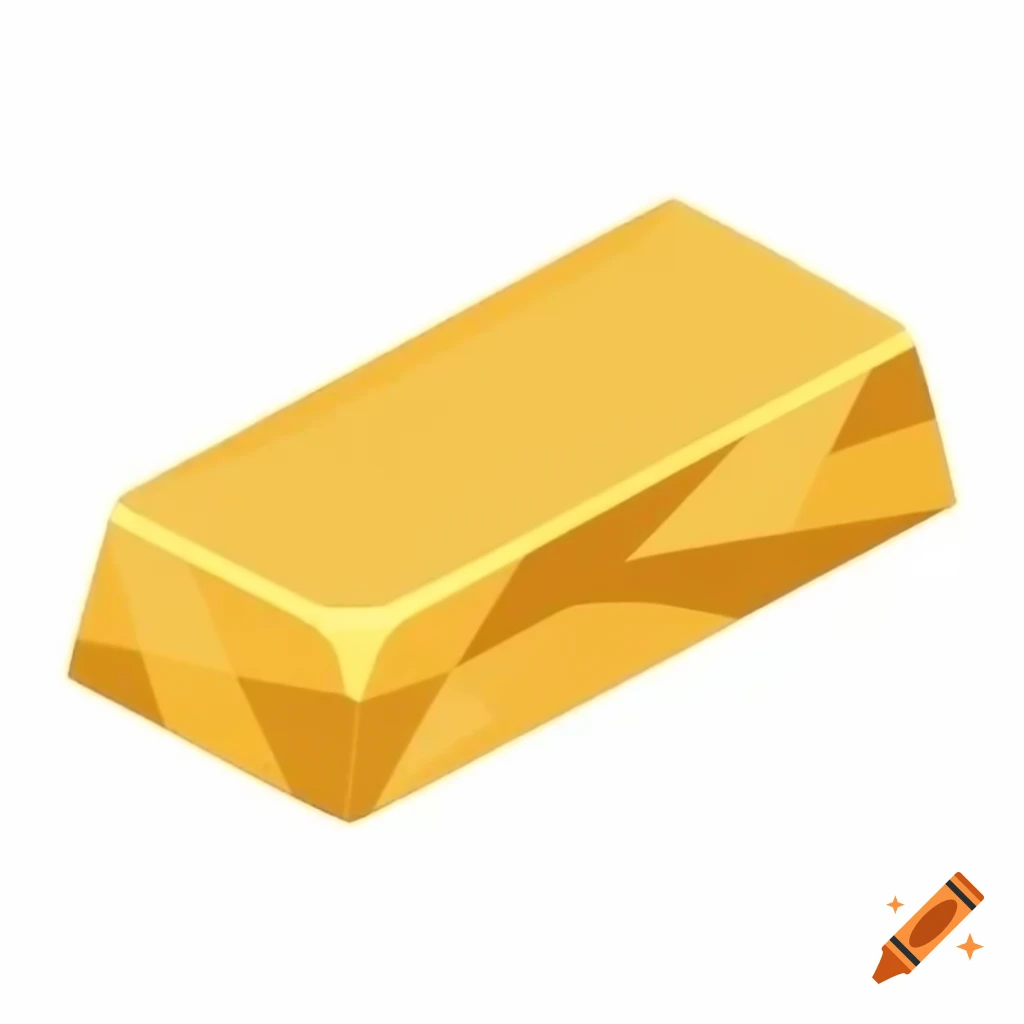 Square-shaped gold ingot on Craiyon