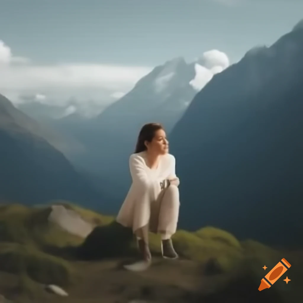 Calm woman embodying resilience in a changing world on Craiyon