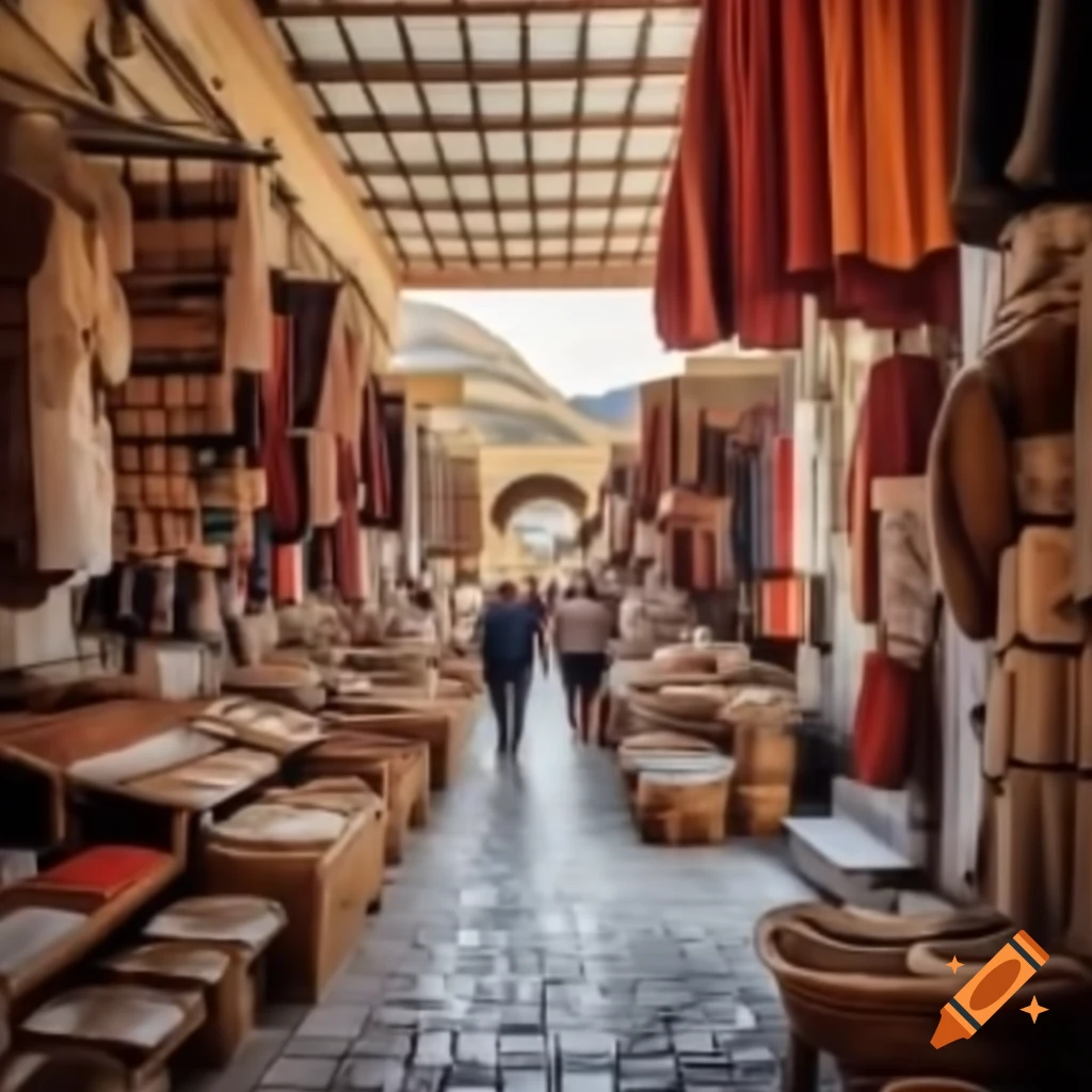 Ancient Greek market scene from 600 AD on Craiyon