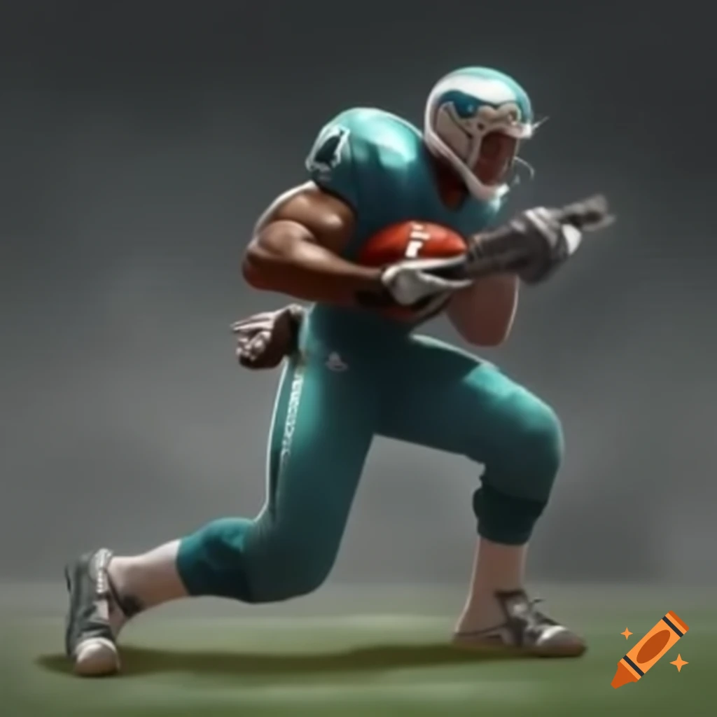 Plaxico Burress catching football with unexpected gun presence on Craiyon