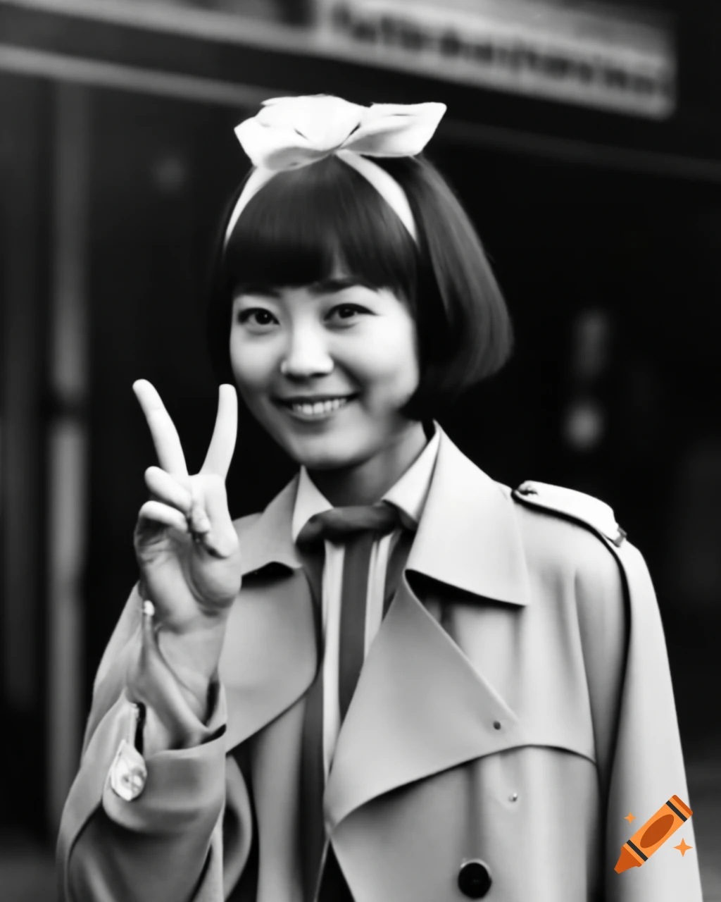 Vintage paparazzi photo of famous japanese cheerleader from 1960 movie ...