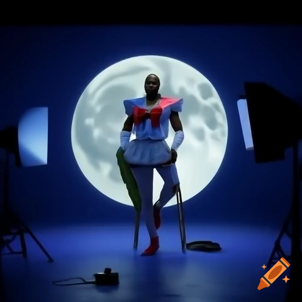 Funky man with afro dancing energetically on Craiyon