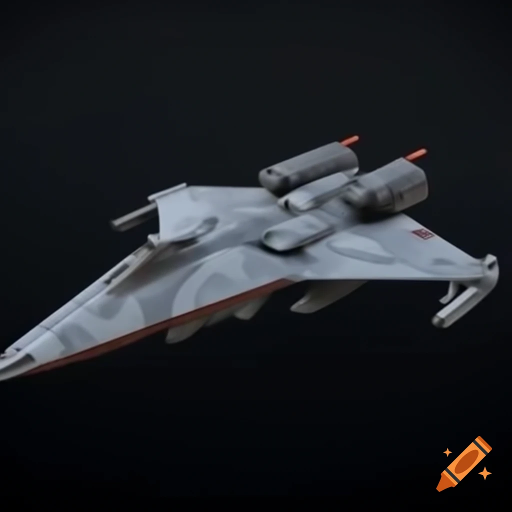 Triangle shaped light fighter spaceship with lasers and missiles in ...