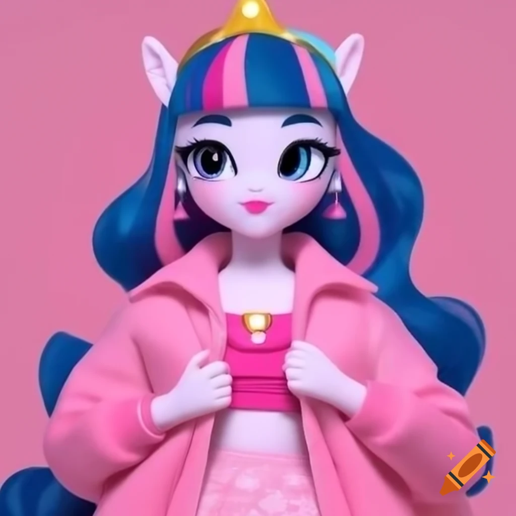 Princess ariel baddie doll in a slim pink dress on Craiyon