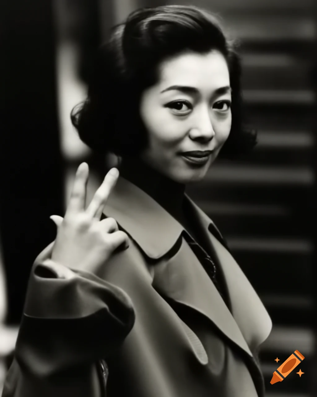 Vintage photo of actress portraying miku hatsune at comiket with peace ...