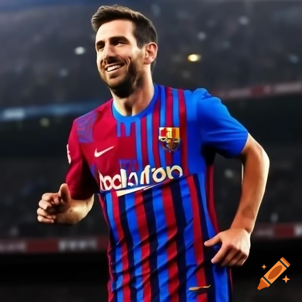 Steph curry wearing barcelona jersey on Craiyon