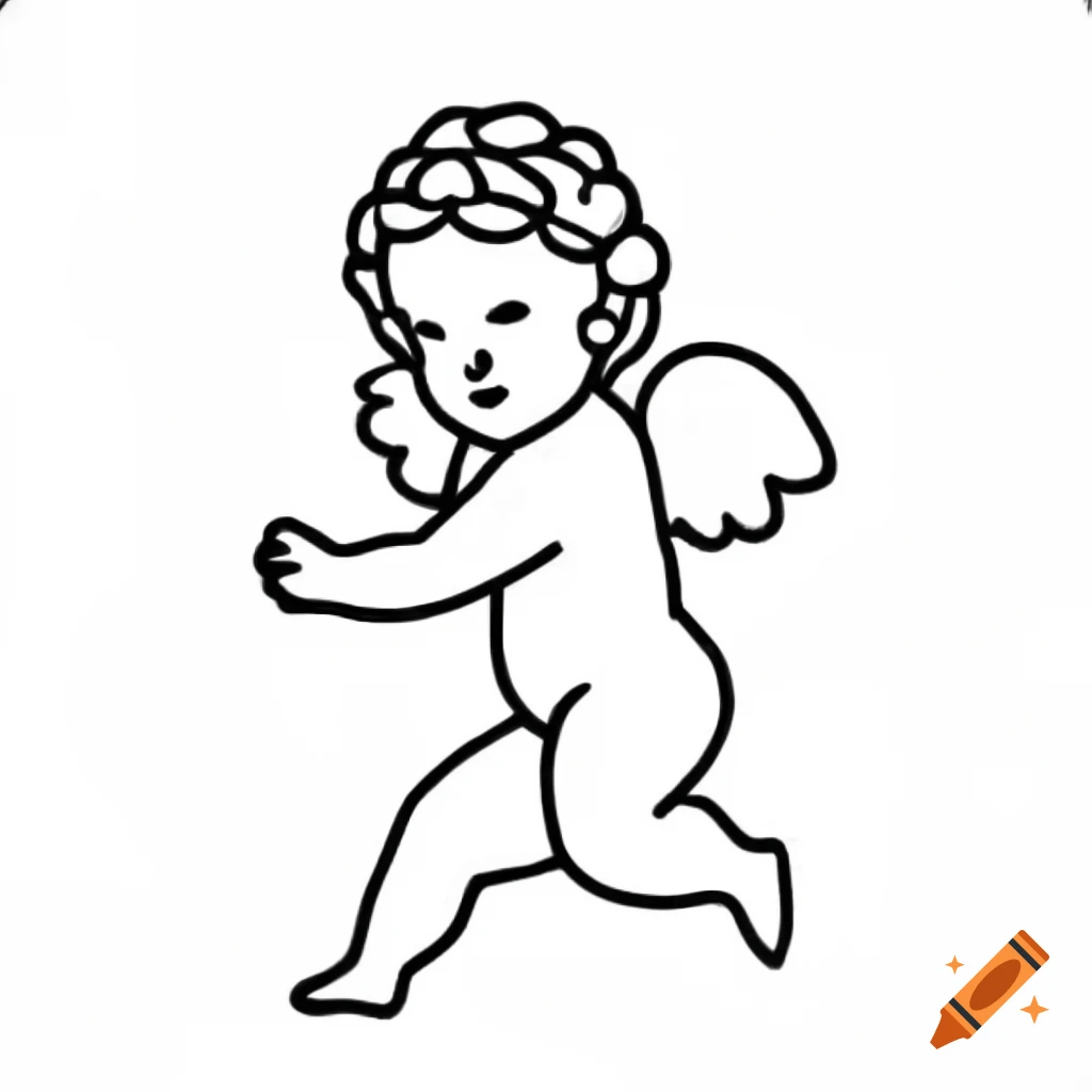 Minimalist elegant greek style cherub on Craiyon
