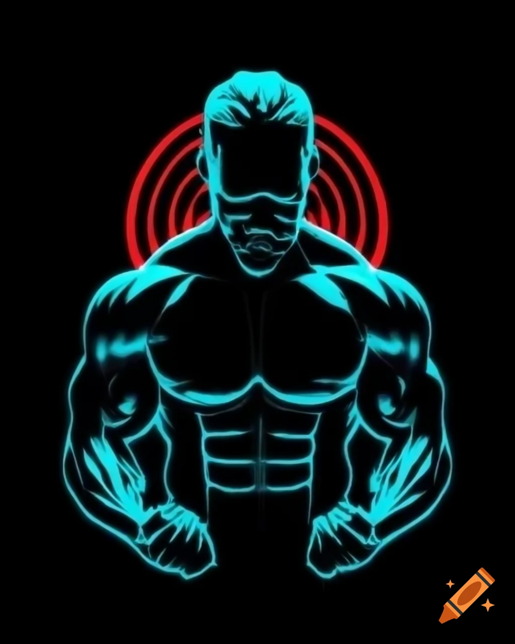 Vintage style gym poster with muscular man lifting a barbell and ...