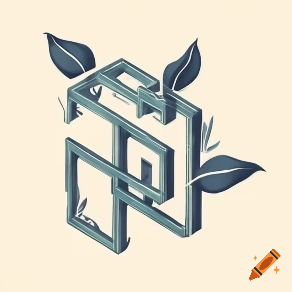 Complex and advanced logo design featuring leaves on Craiyon