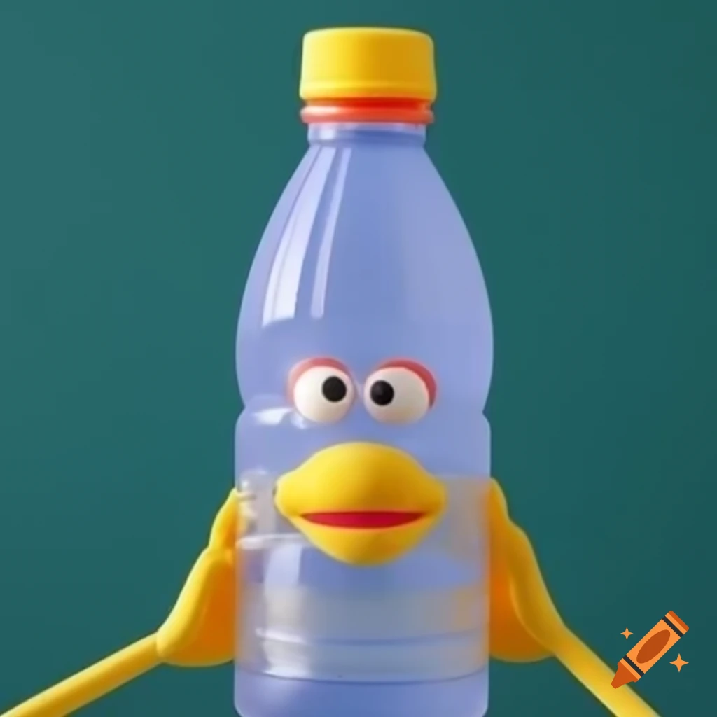 Realistic DIY puppet made from plastic water bottle on Craiyon