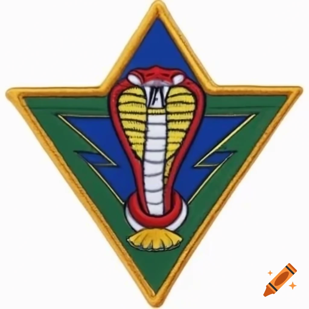 Military emblem patch featuring cobra entangled around sword with ...