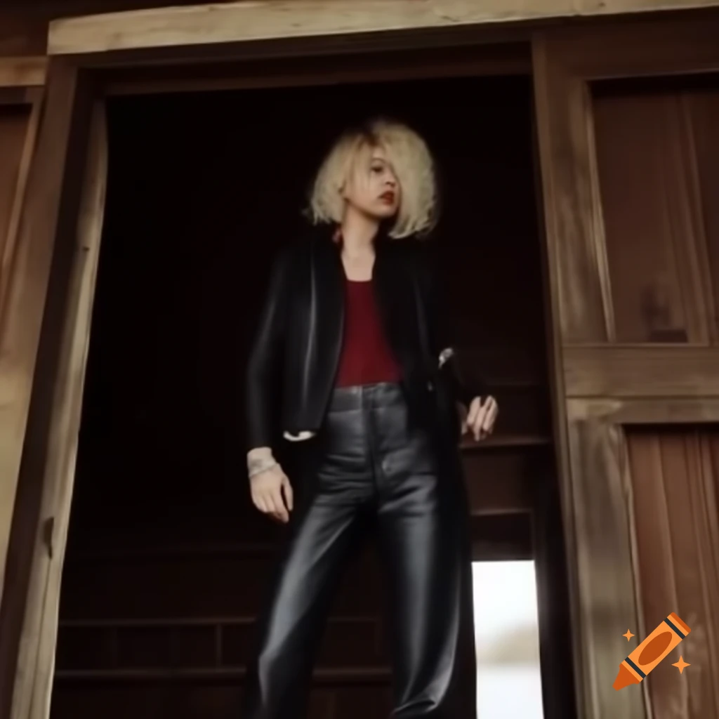 Punk rocker with mohawk hairstyle and leather outfit on Craiyon