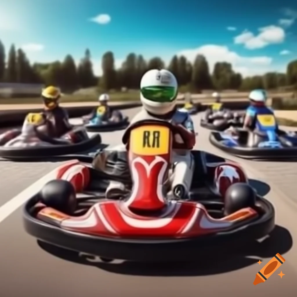 Go kart ready for racing on Craiyon