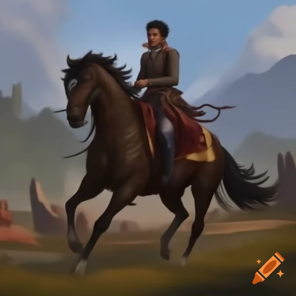 Muscular black centaur with bow and arrow representing sagittarius on ...