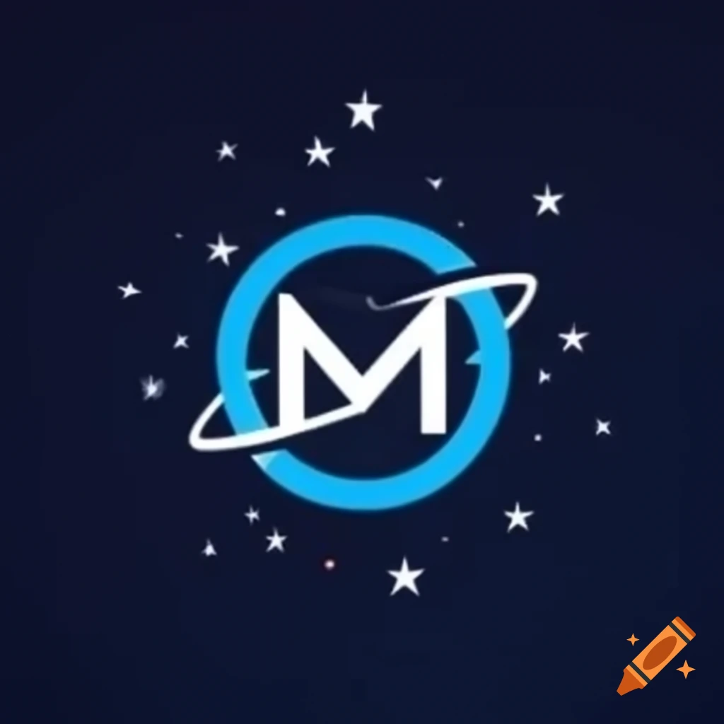 Round logo featuring letter A and inverted letter Y on starry ...