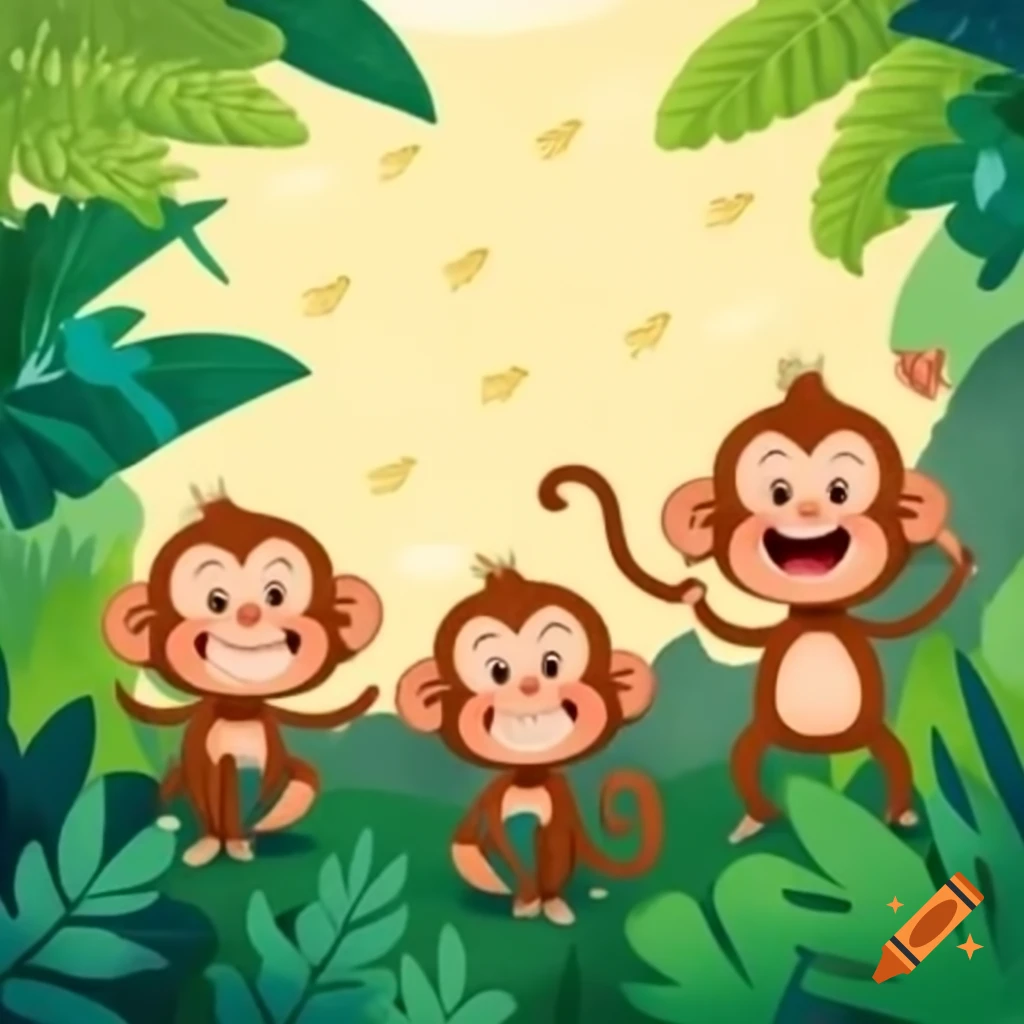 Friendly animals gathered around a campfire on tree stumps on Craiyon