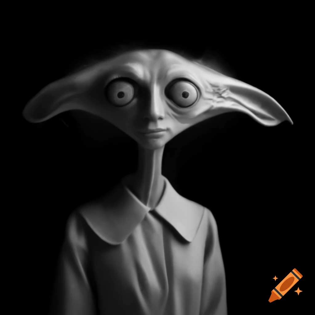 High contrast image of pale vampiric creature staring into camera on ...