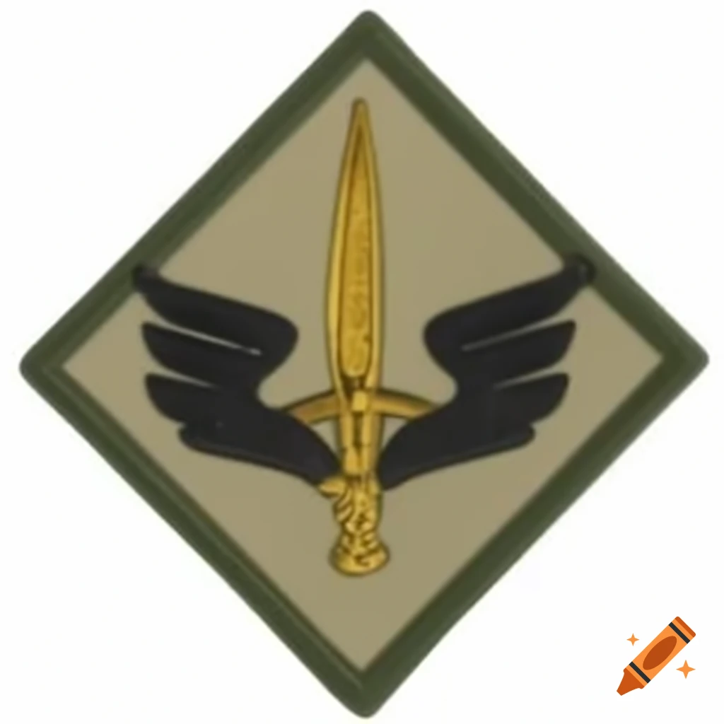 Army badge symbolizing bravery in aviation on Craiyon