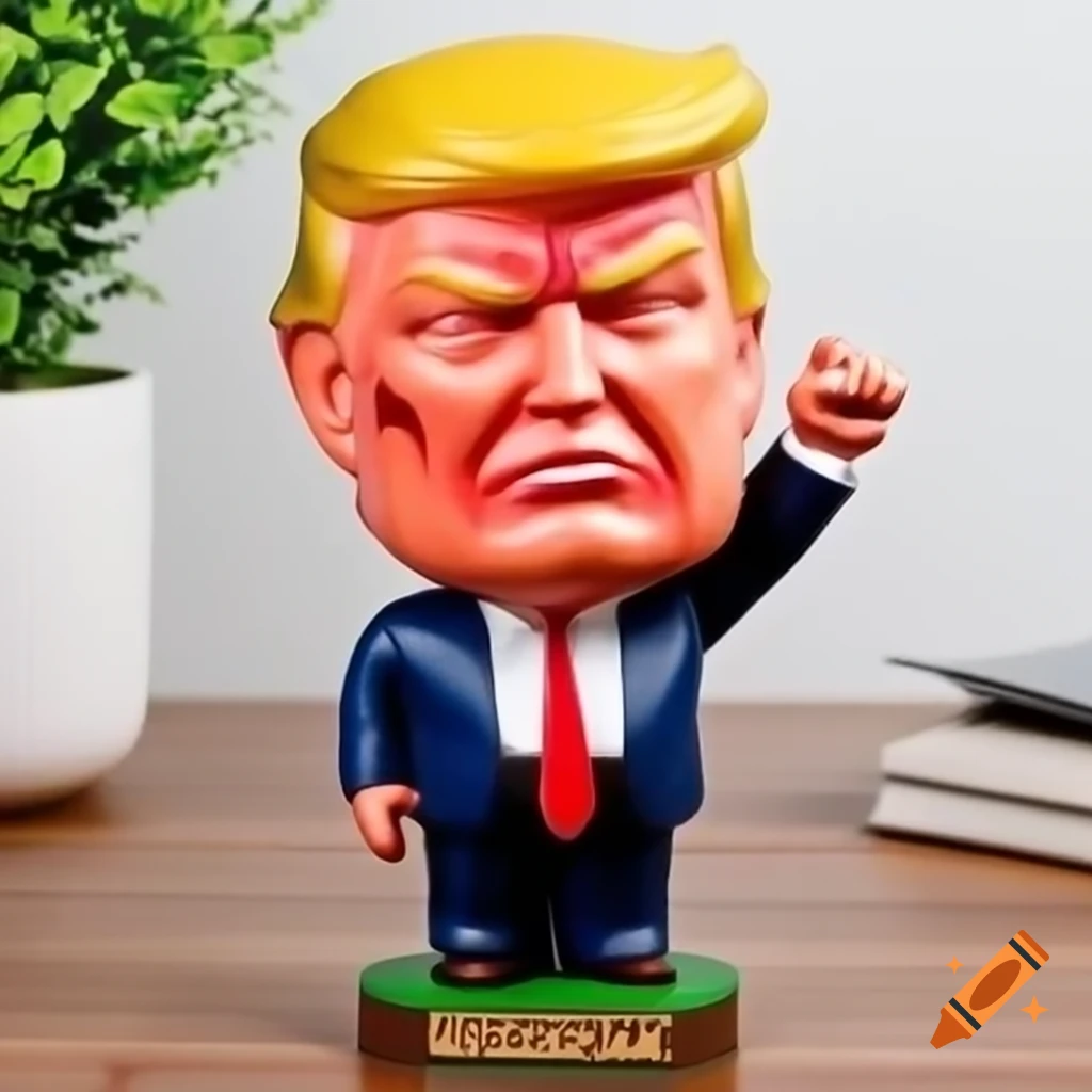 Hilarious satire of a fat old angry trump commemorative bobblehead with ...