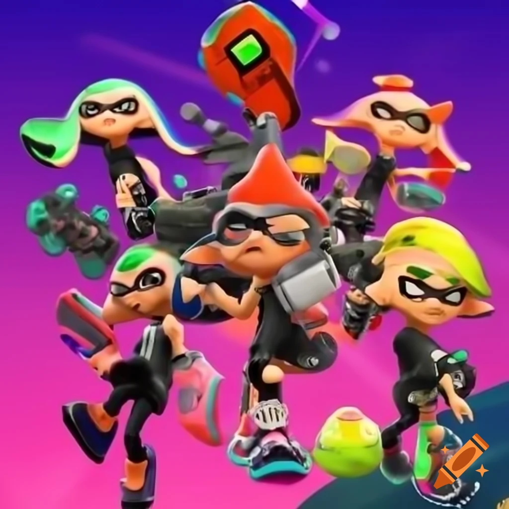 Front cover of splatoon vietnam expansion on Craiyon