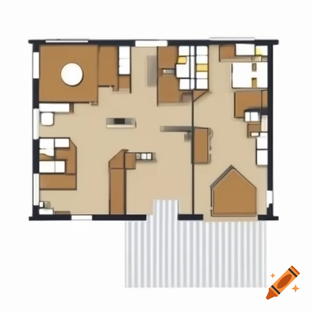 Floor plan for proposed restaurant and small museum design on Craiyon