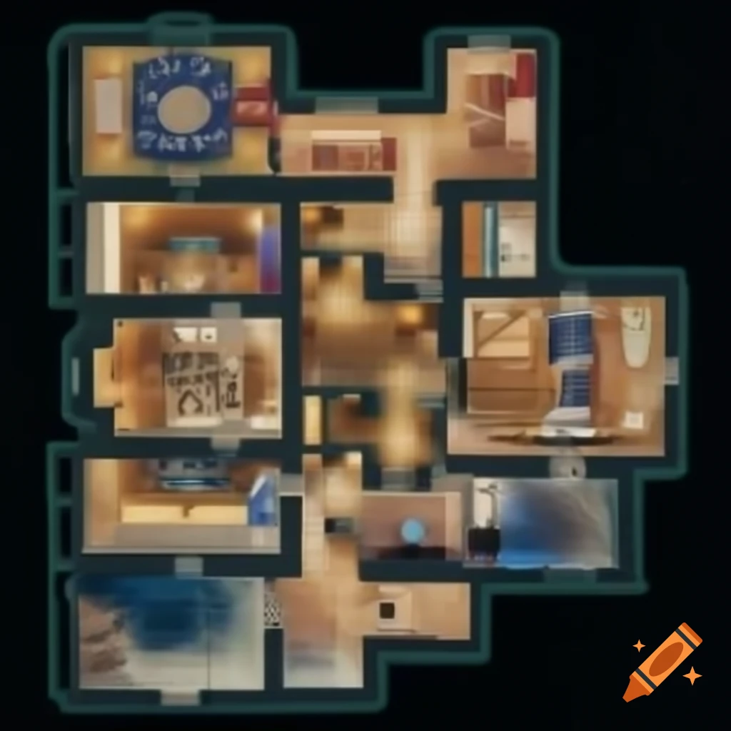 Detailed top-down map of inner city block in little havana, miami, 1984 ...