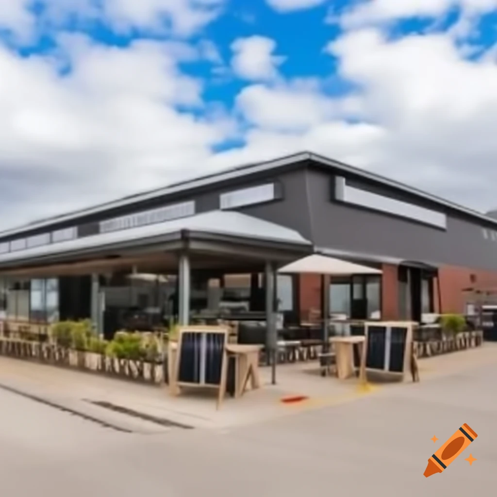 Sustainable indoor sports center with café and garden, featuring solar ...