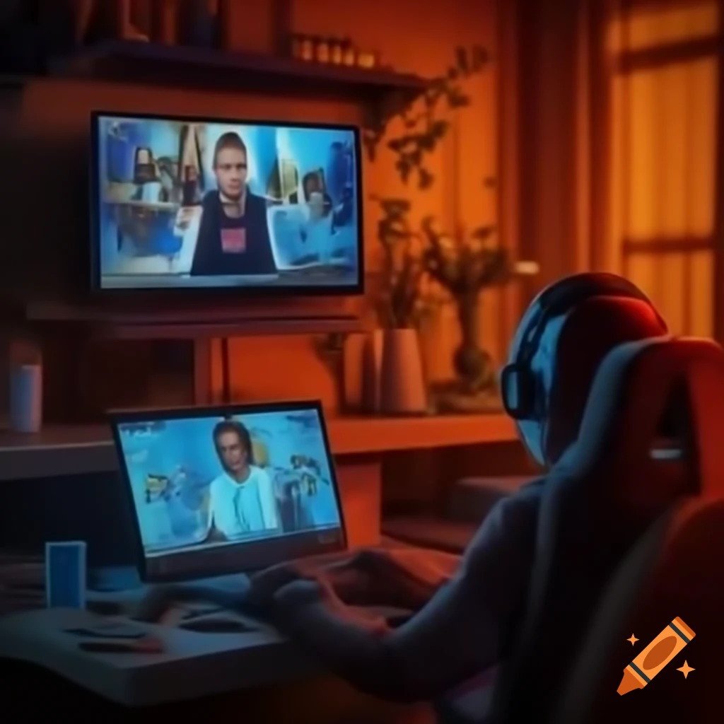 Truckers at home playing Super Monkey Ball video game after work on Craiyon