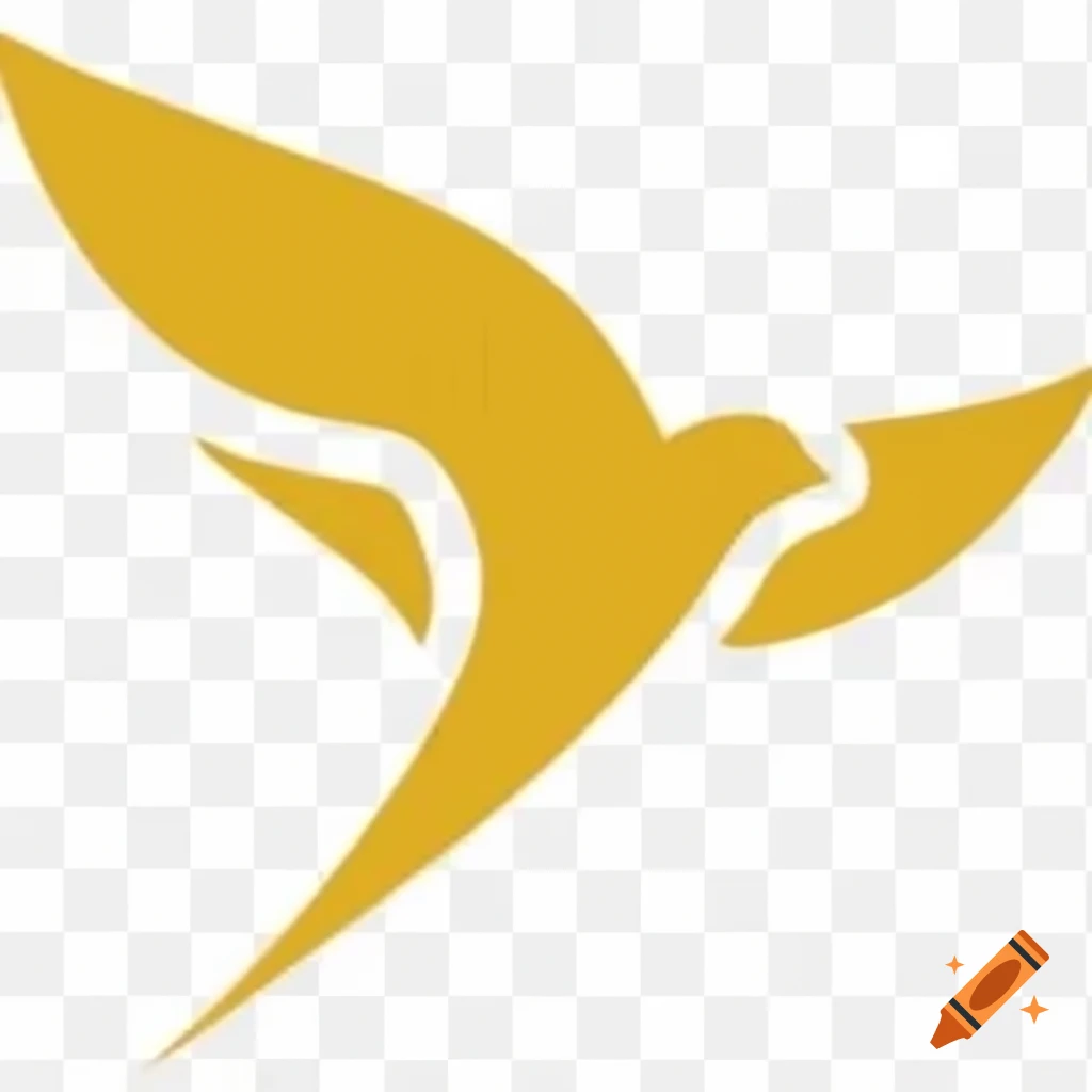 Golden swallow logo design on Craiyon