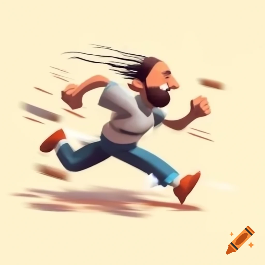 Person running on a treadmill in gym setting on Craiyon